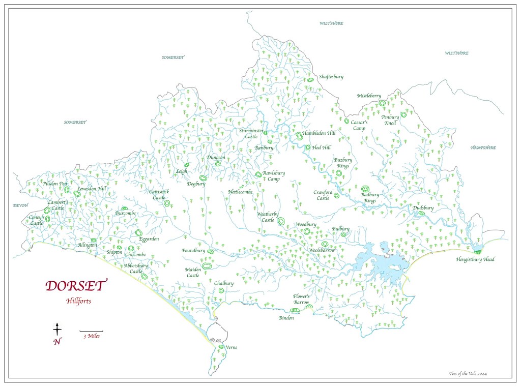 Dorset Hillfort Map - Tess Of The Vale